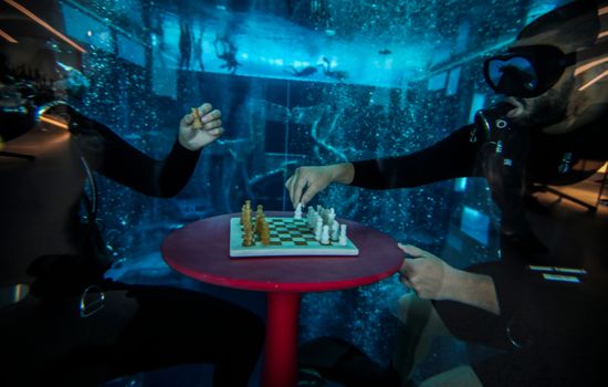 Divers Play Game Chess During Diving Editorial Stock Photo - Stock ...
