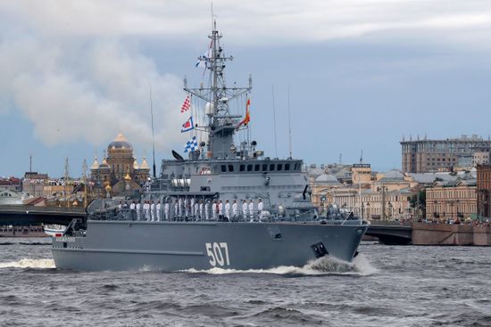 Russian Navy Sailors Onboard Aleksandr Obukhov Editorial Stock Photo ...