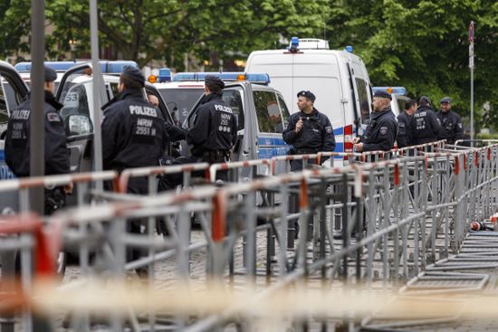 Police Presence Barriers Vehicle Checks Around Editorial Stock Photo ...
