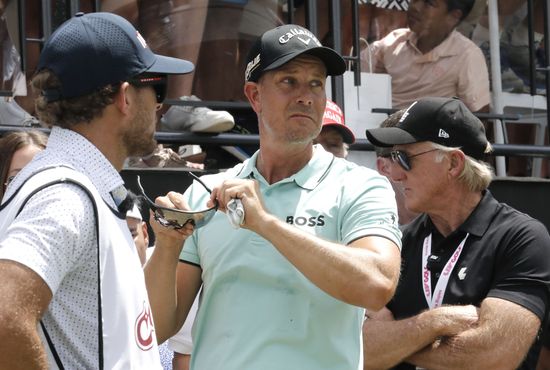 Henrik Stenson Stands Near Greg Norman Editorial Stock Photo - Stock ...