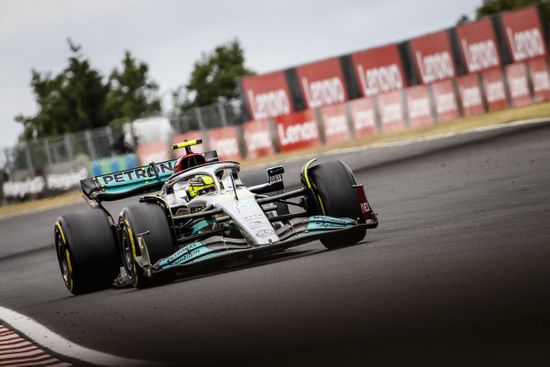 Lewis Hamilton 44 Driving Mercedes W13 Editorial Stock Photo - Stock ...