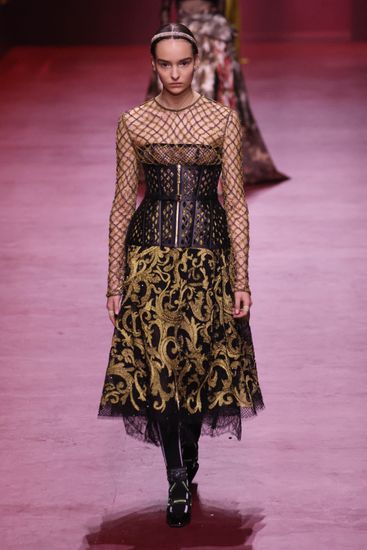 Model Walks On Runway Dior Fashion Editorial Stock Photo - Stock Image ...