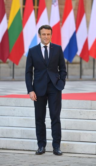 President France Emmanuel Macron Pictured Arrivals Editorial Stock ...
