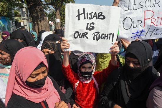 Students Wearing Burqa Joined Peaceful Rally Editorial Stock Photo ...