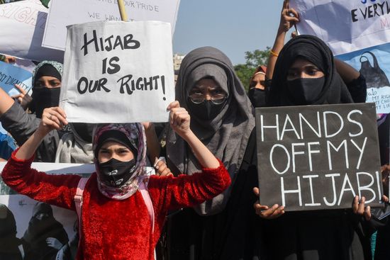 Students Wearing Burqa Joined Peaceful Rally Editorial Stock Photo ...