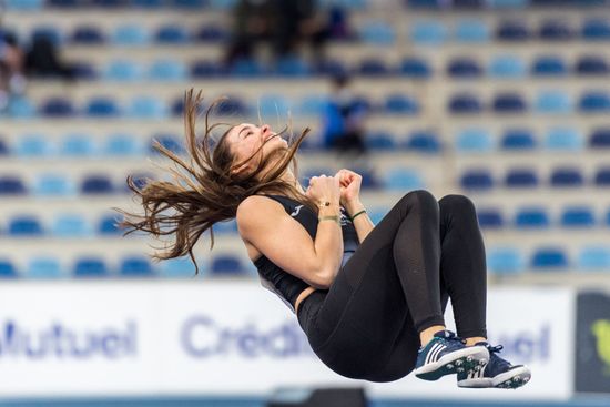 Laurie Choteau Pole Vault Women During Editorial Stock Photo - Stock ...