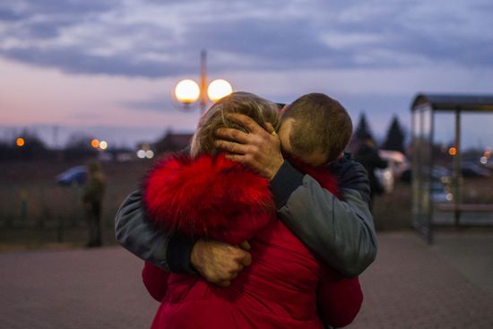 Ukrainian Refugees Reunited Their Loved Ones Editorial Stock Photo ...