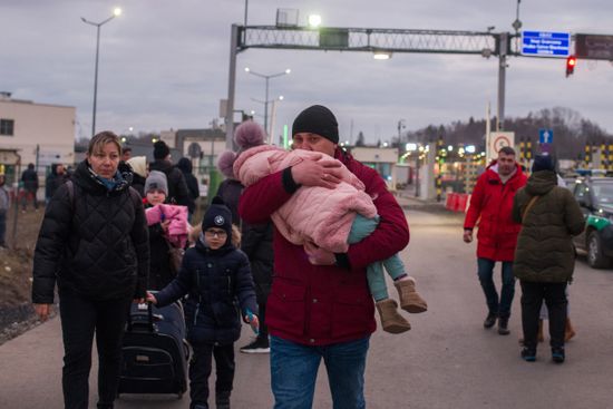 Ukrainian Refugees Reunited Their Loved Ones Editorial Stock Photo ...