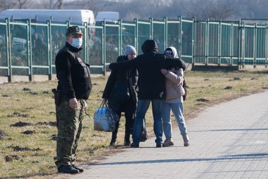Ukrainian Refugees Reunited Their Loved Ones Editorial Stock Photo ...