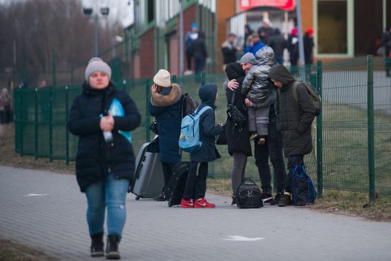 Ukrainian Refugees Reunited Their Loved Ones Editorial Stock Photo ...