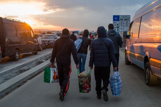 Ukrainian Refugees Reunited Their Loved Ones Editorial Stock Photo ...