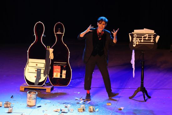 Italian Magician Filiberto Selvi Performs During Editorial Stock Photo ...