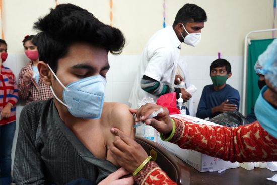 Indian Health Worker Inoculates Youth Covid19 Editorial Stock Photo ...