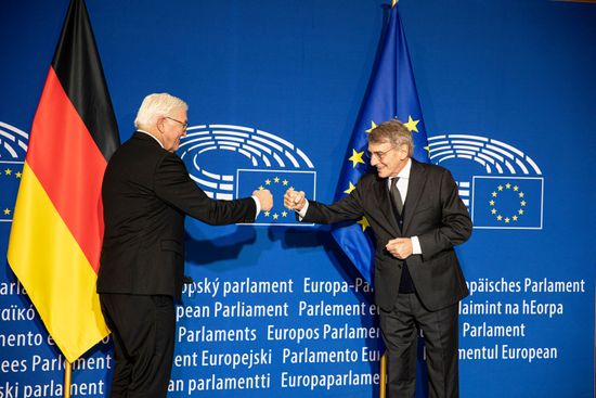 David Maria Sassoli Frankwalter Steinmeier Ceremony Editorial Stock ...