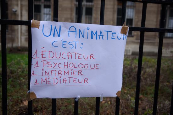School Animators Demonstrate Protest Against Better Editorial Stock ...