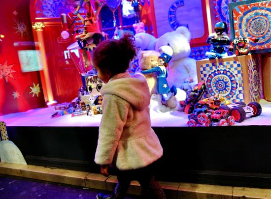 Christmas Illuminations Parisian Big Stores Boulevard Editorial Stock ...