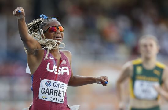 Akala Garrett Usa Celebrates After Winning Editorial Stock Photo ...