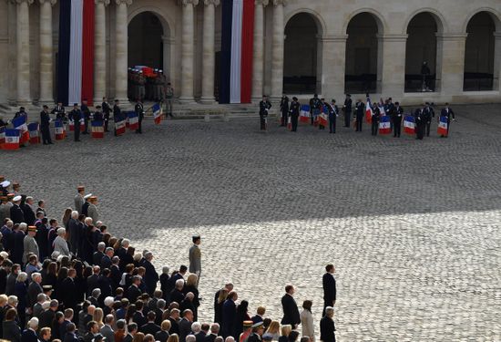 Hubert Germains Coffin National Memorial Service Editorial Stock Photo ...