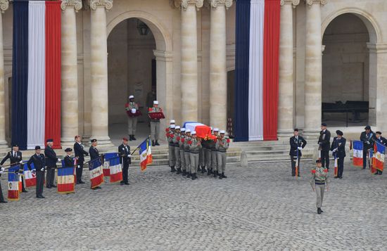 Hubert Germains Coffin National Memorial Service Editorial Stock Photo ...