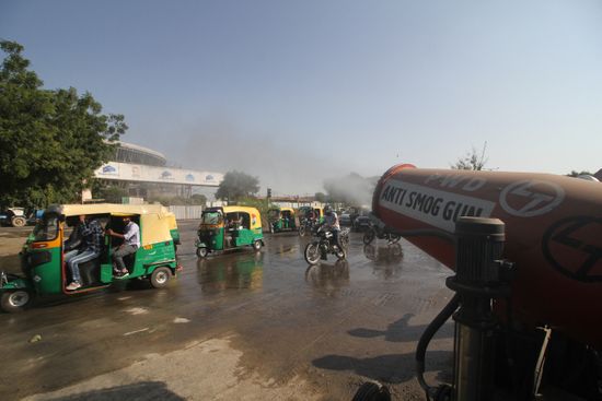Anti Smog Gun Pour Water Into Editorial Stock Photo - Stock Image ...