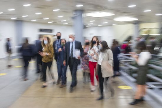 News Reporters Walk Senator Sheldon Whitehouse Editorial Stock Photo ...