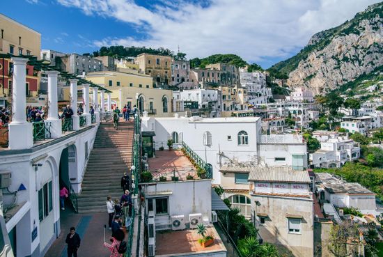 Viewing Terrace Top Station Funicolare Capri Editorial Stock Photo ...