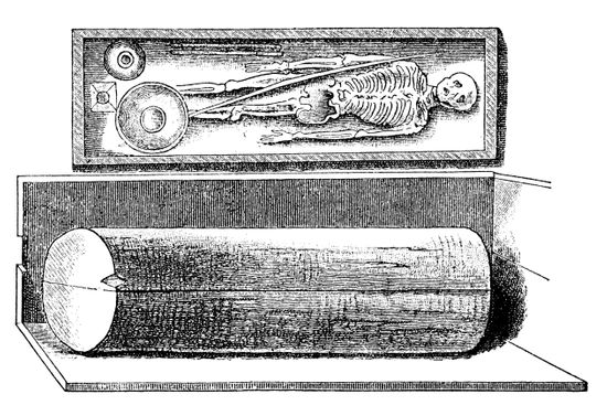 Old Germanic Burial Tree Coffin Early Editorial Stock Photo - Stock ...