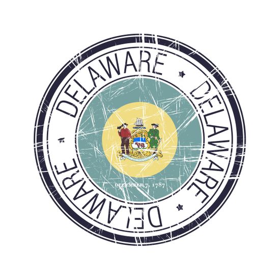 Great State Delaware Postal Rubber Stamp Editorial Stock Photo - Stock ...