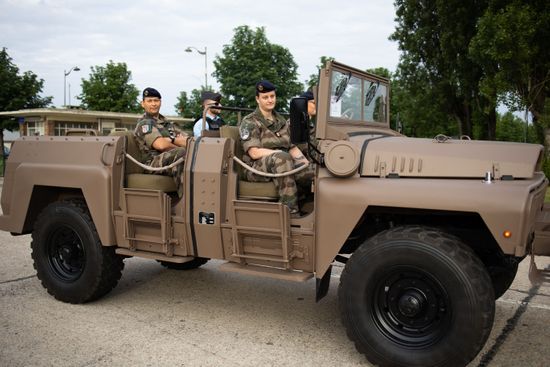 Acmat Vlra Command Car Troops Take Editorial Stock Photo - Stock Image ...