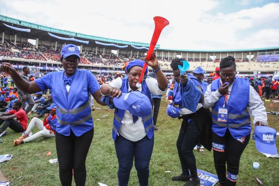 Excited Azimio One Kenya Supporters Seen Editorial Stock Photo - Stock ...