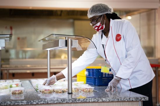 Cafeteria Worker University Crous Restaurant Students Editorial Stock