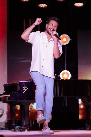 Semiexclusive Singer Amir Haddad During Recording Editorial Stock Photo ...
