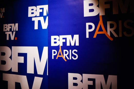 Logo Bfmtv Before Debate Eric Zemmour Editorial Stock Photo - Stock ...