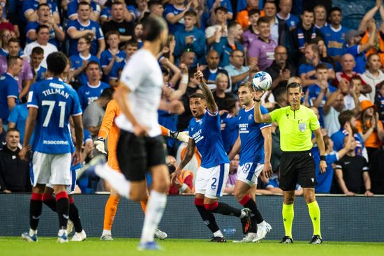 Referee Anastasios Sidiropoulos Bounces Ball After Editorial Stock ...