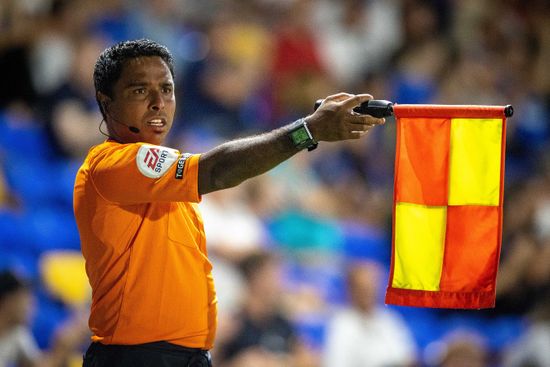 Assistant Referee Damith Bandara Flags Offside Editorial Stock Photo ...