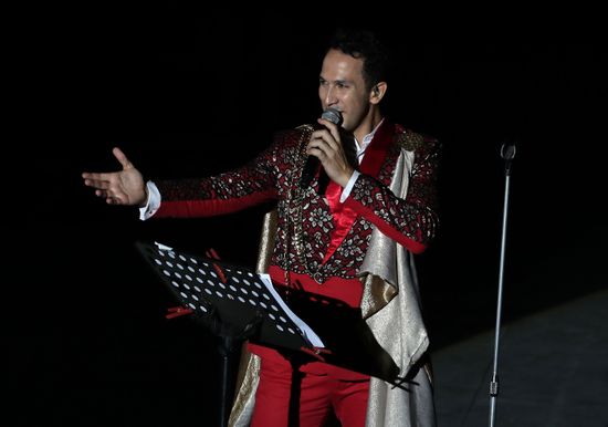 Tunisian Singer Hassen Doss Performs During Editorial Stock Photo ...