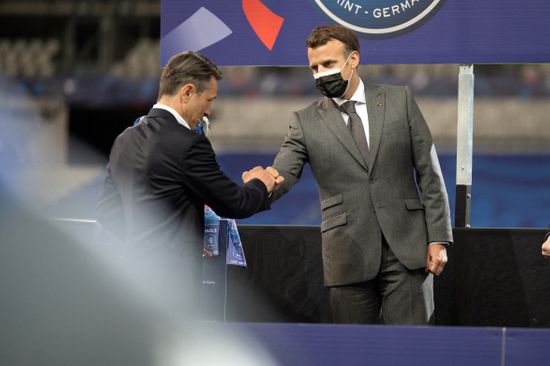 French President Emmanuel Macron Niko Kovac Editorial Stock Photo ...