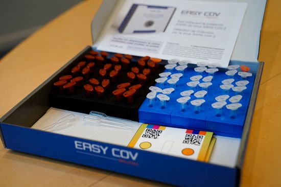 Covid19 Easycov Rapid Saliva Screening Kit Editorial Stock Photo ...