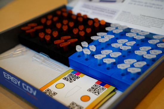 Covid19 Easycov Rapid Saliva Screening Kit Editorial Stock Photo ...