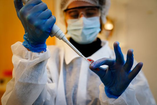 Laborantine Performing Easycov Rapid Saliva Test Editorial Stock Photo ...