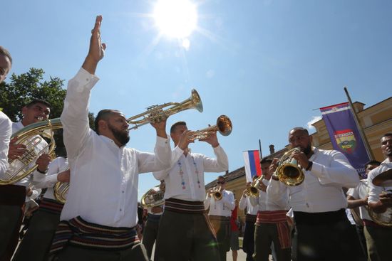 Dragacevo Trumpeters Festival 61st Row Began Editorial Stock Photo ...