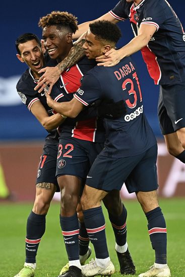 Timothee Pembele Psg Celebrates Angel Di Editorial Stock Photo - Stock ...