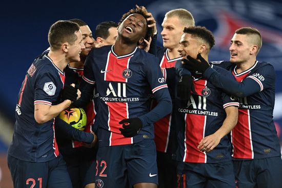 Timothee Pembele Psg Celebrates Ander Herrera Editorial Stock Photo ...