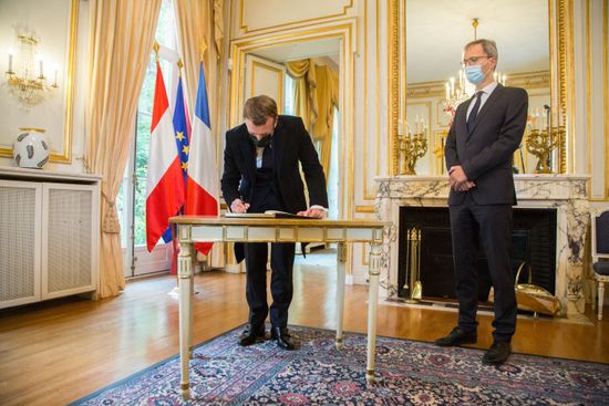 French President Emmanuel Macron Signs Book Editorial Stock Photo ...