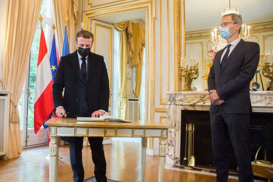 French President Emmanuel Macron Signs Book Editorial Stock Photo ...