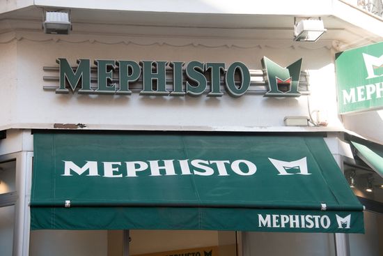 Shop Sign Mephisto On October 13 Editorial Stock Photo - Stock Image ...