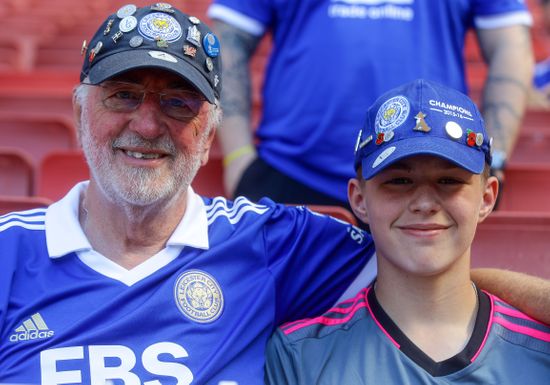 Leicester City Supporters Louis Davies Left Editorial Stock Photo ...