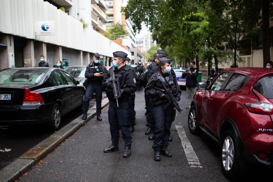 French Police Forces Gendarmerie Gather Around Editorial Stock Photo ...