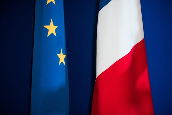 European French Flag Seen During Press Editorial Stock Photo - Stock ...