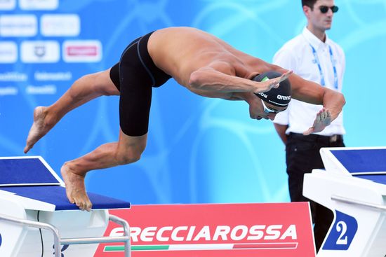 Thomas Ceccon During European Swimming Championships Editorial Stock ...